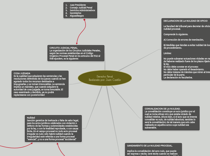 Tarea de Derecho Penal de Juan - Mind Map